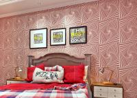China Pink Mauve Living Room 3D Home Wallpaper with Scatter Beads Technology , Modern Style for sale