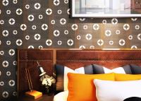 China Copper Pattern PVC Contemporary Black Wallpaper For Living Room Walls , CSA Approved for sale