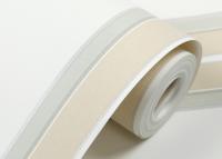 China Beige Non Woven Home Wallpaper Modern Wallcovering For Living Room , Stripes Pattern for sale