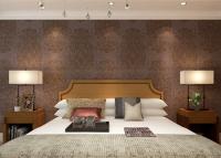 China Removable Retro Vintage Wallpaper , Symmetrical Brown Floral Pattern Wallpaper for sale
