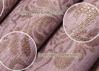 China Removable Retro Vintage Wallpaper , Symmetrical Brown Floral Pattern Wallpaper for sale