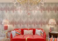China Retro Washable Waterproof PVC Wallpaper For Walls TV Background , Droplight Pattern for sale