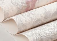 China Floral Pattern 3D Home Wallpaper Vintage Wallcovering with Light Pink Color , 0.53*10m/ roll for sale