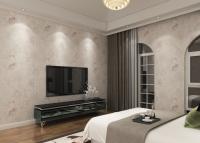 China Floral Pattern 3D Home Wallpaper Vintage Wallcovering with Light Pink Color , 0.53*10m/ roll for sale