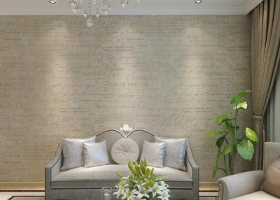 China Removable Interior Home Wallpaper / Retro Style Wallpapers Vantage with Beige Color for sale