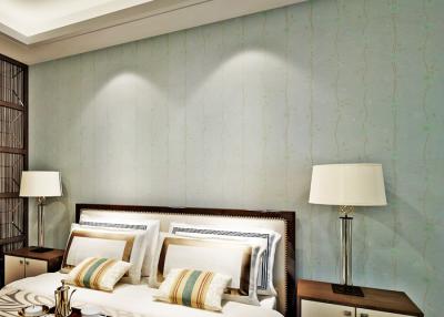 China Embossed Bedroom No Glue Self Adhesive Vinyl Wallpaper with Leaf Pattern , European Style for sale