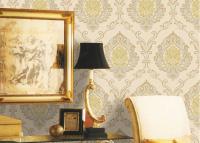 China Mulit Color Velvet Flock Wallpaper Strippable With 1.06*10M Size , Non - Pasted Style for sale