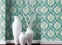 China Classical 1.06m Home Decoration Wallpaper Korean Style With Damsk Pattern , Eco Friendly for sale
