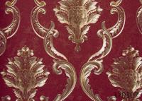 China 0.53*10M Living Room PVC Removable Wall Coverings With Red And Gold Color , ISO SGS for sale