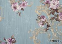 China Modern Style Vinyl Embossed Wallpaper For Restaurant Decoration , Floral Pattern for sale