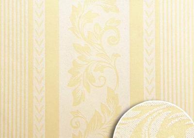 China Natural Materials Low Price Wallpaper , Yellow Striped Wallpaper For Living Rooms for sale