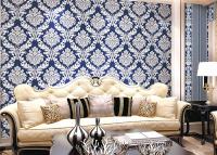 China Modern Style PVC Damask Low Price Wallpaper for Office / House Decoration , SAC CE for sale