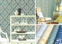 China Modern Style PVC Damask Low Price Wallpaper for Office / House Decoration , SAC CE for sale