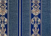 China Washable Classic Striped Floral Wallpaper , Vinyl Material Durable Wall Coverings for sale