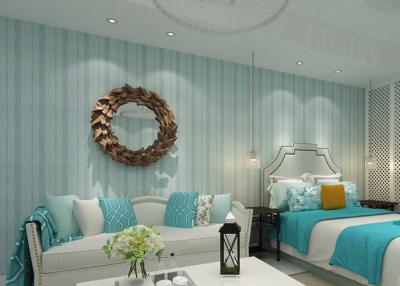 China Modern Striped Wallpaper Yarn breathable wall covering for bedroom for sale