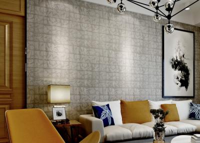 China Fireproof 3D Brick Effect Wallpaper / Textured Brick Wallpaper For Project , 0.7*10M for sale