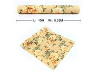 China Removable Strippable Country Style Wallpaper , Deep Embossed PVC Flower Wall Covering for sale