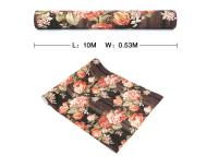 China Flora Washable Vinyl Wallpaper / PVC Wall Covering Country Style For Bedroom , Deep Embossed for sale