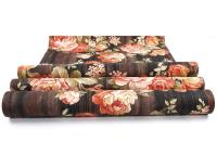 China Flora Washable Vinyl Wallpaper / PVC Wall Covering Country Style For Bedroom , Deep Embossed for sale