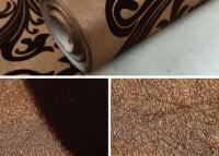 China Luxury Waterproof Velvet Flock Wallpaper for Living Room , SGS CSA Certification for sale