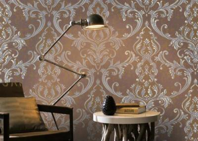 China Removable Home Decoration Wallpaper 1.06*10m / Country House Wallpaper Floral Pattern for sale