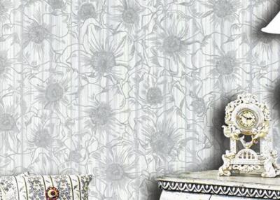 China 1.06m Korean Country Floral Wallpaper / Waterproof Country House Wallpaper , Foam Surface for sale