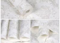 China Floral No Glue White Self Adhesive Wallpaper Removable Wall Coverings for sale