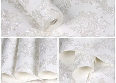 China Floral No Glue White Self Adhesive Wallpaper Removable Wall Coverings for sale