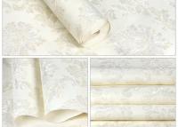 China Floral No Glue White Self Adhesive Wallpaper Removable Wall Coverings for sale