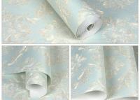 China Floral No Glue White Self Adhesive Wallpaper Removable Wall Coverings for sale