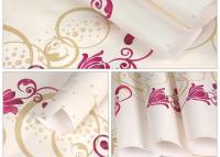 China White Foam Floral Self Adhesive Wallpaper Water Resistant Wallpaper For Administration for sale