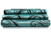 China Luxury Soundproof Velvet Flock Wallpaper / 3D Wall Covering With 0.7*10M Size , Eco Friendly for sale