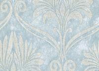 China Soundproof Removable European Style Wallpaper , Blue 3d Silver Wallpaper for sale