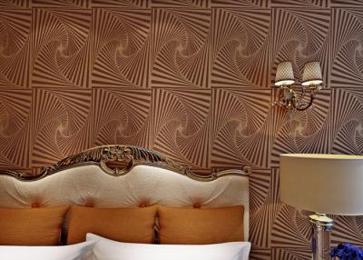 China Non - Woven Brown Moistureproof Modern Removable Wallpaper With Dropping Beads for sale