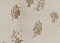 China Bronzing Modern Removable Wallpaper with Pottery Natural Crack for sale