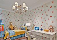 China White Embossed Non Woven Kids Bedroom Wallpaper Cake Pattern Fireproof for sale