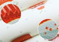 China White Embossed Non Woven Kids Bedroom Wallpaper Cake Pattern Fireproof for sale