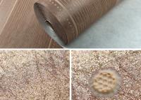 China Brown Embossment PVC Living Room Striped Wallpaper Water Resistant Wallpaper for sale