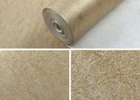 China Gold Multifilament Nonwoven Water Resistant Wallpaper / Strippable Wall Paper for sale