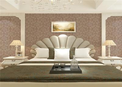 China Wet Embossed Non Pasted Bedding Room European Style Wallpaper 0.53*10m for sale