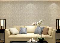 China Floral Wet Embossed Non - Woven European Style Wallpaper For Study Room for sale