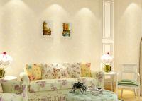 China Gold and Gray floral removable wallpaper , modern art wallpaper home design for sale