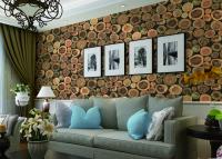 China Chinese Style Embossed 3D Home Room Decoration Wallpaper For Saloon / TV Background for sale