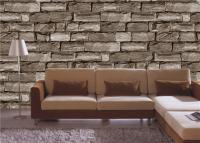 China Gravel PVC 3D Home Wallpaper for bedroom / house walls , Soundproof for sale