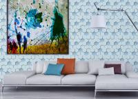 China Decoration Pvc 3d Hive Effect Washable Vinyl Wallpaper For Cinemas for sale