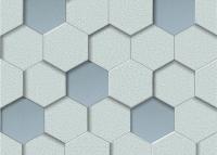 China Decoration Pvc 3d Hive Effect Washable Vinyl Wallpaper For Cinemas for sale