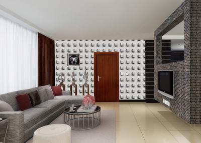 China Square Pattern Modern Fashion Style 3d Wallpaper House Decor With Embossed Process for sale