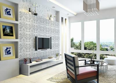 China 3D PVC Geometric Printing Wallpaper TV Background Contemporary Wall Covering for sale