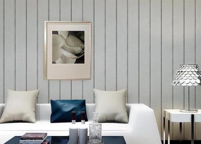 China 0.53*10M / Roll Living Room Contemporary Wall Coverings With Vertical Stripes Pattern for sale