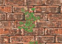 China 3D Brick Green Plants Pattern Contemporary Wall Covering For TV Background for sale